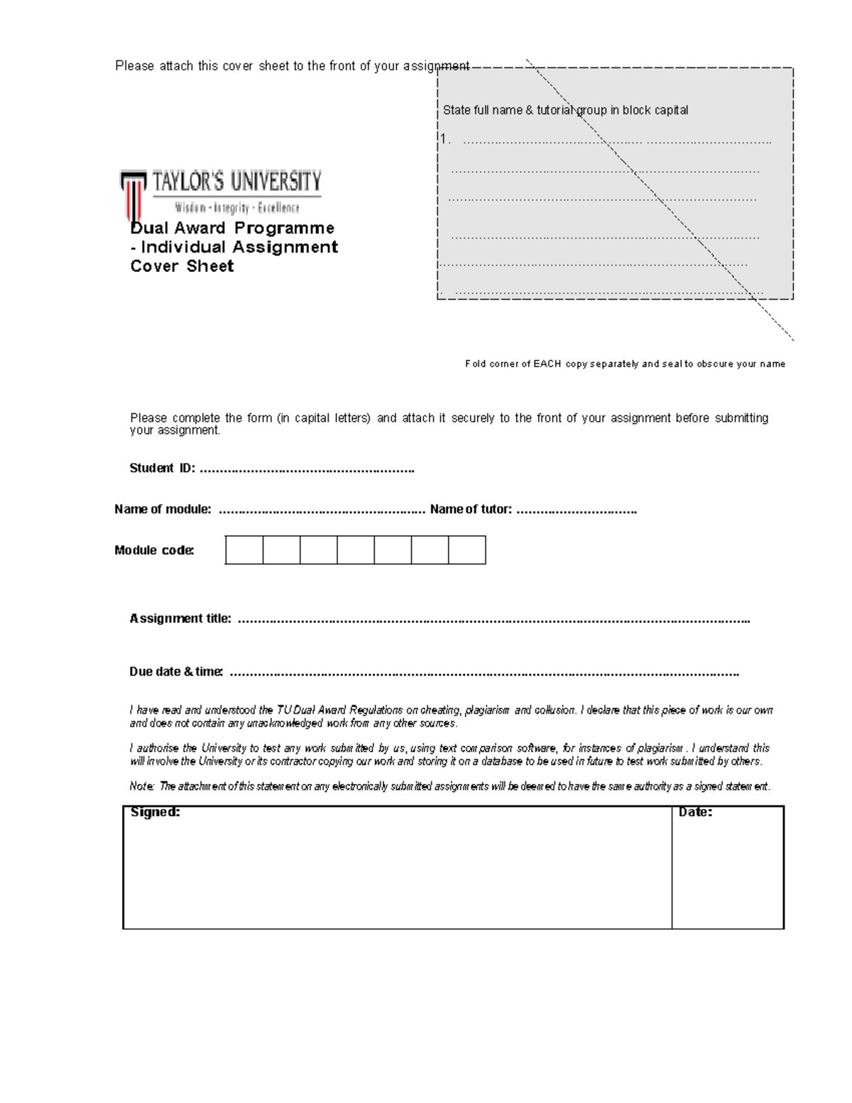 Cover sheet n feedback form Ind Assignment - Please attach this cover ...