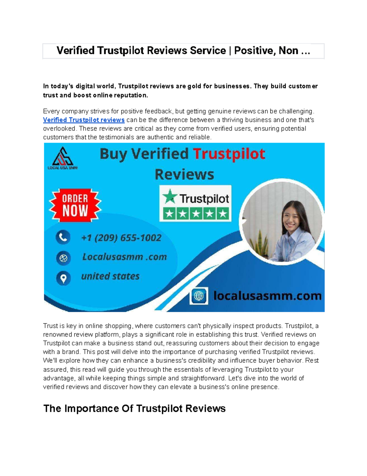 Verified Trustpilot Reviews Service Positive, Non - .. In today's ...