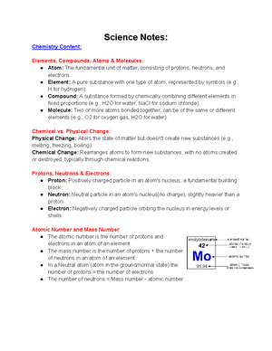 Year 7 Chemical Science: Mixtures & Separation Techniques Outline - Studocu
