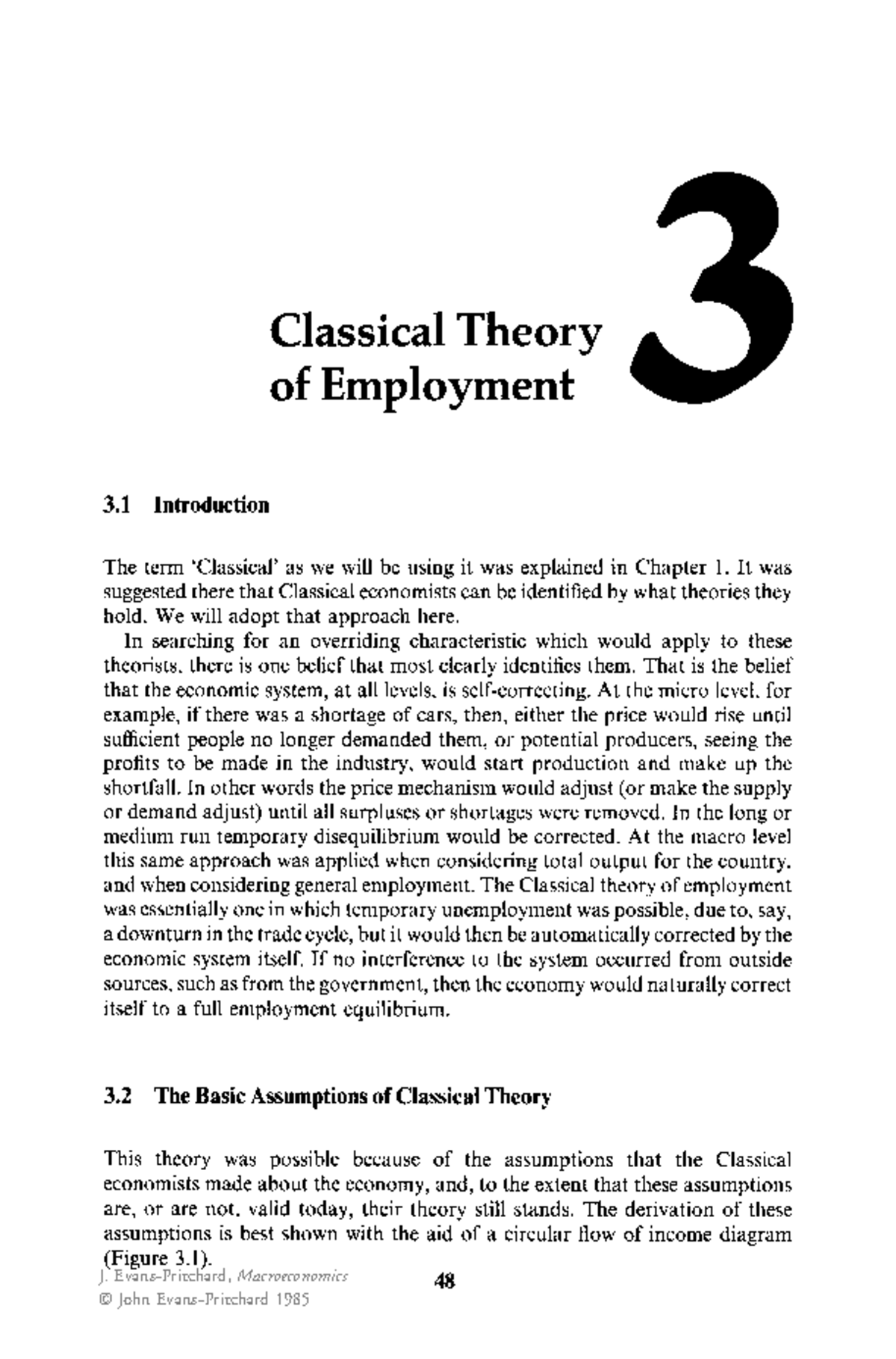 Classical Theory of Employment: Key Concepts and Assumptions (J ...