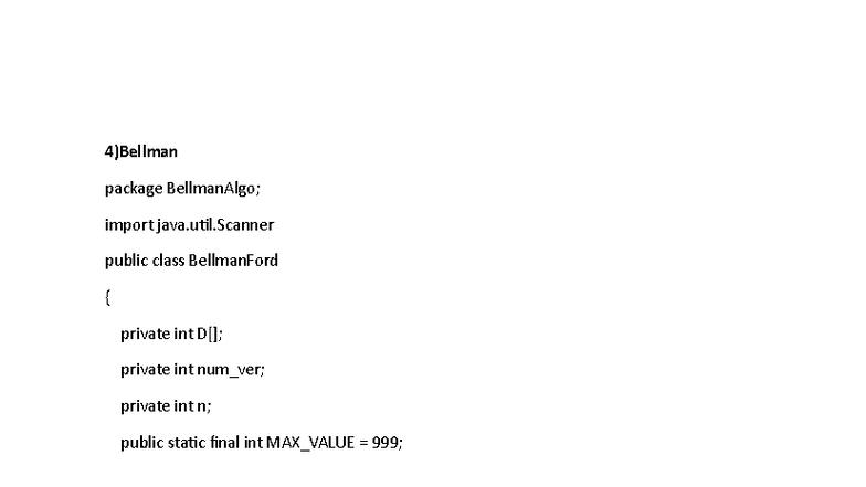Bellman-Ford Algorithm Implementation in Java (CS101) - Studocu