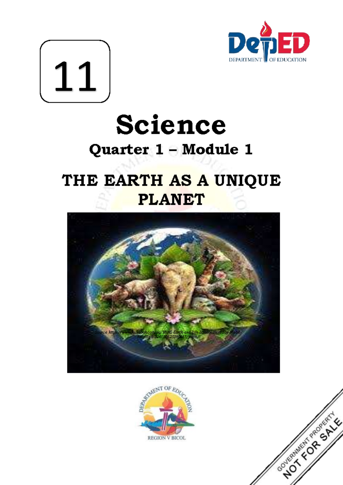 Earth & Life Science Q1 Module 1: Uniqueness of Our Planet - Studocu