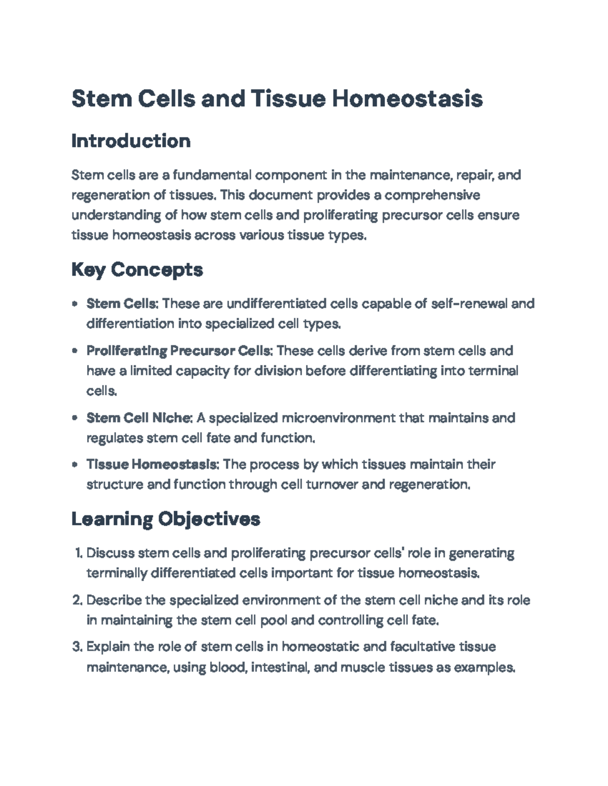 Stem Cells and Tissue Homeostasis: Mechanisms and Clinical Applications ...
