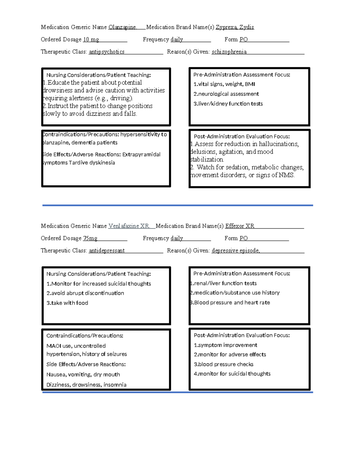 Med Card Template Standard Final - Nursing Considerations/Patient ...