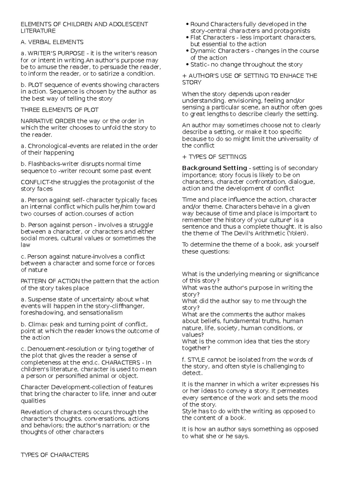 Elements of Children and Adolescent Literature: Verbal & Visual Aspects ...