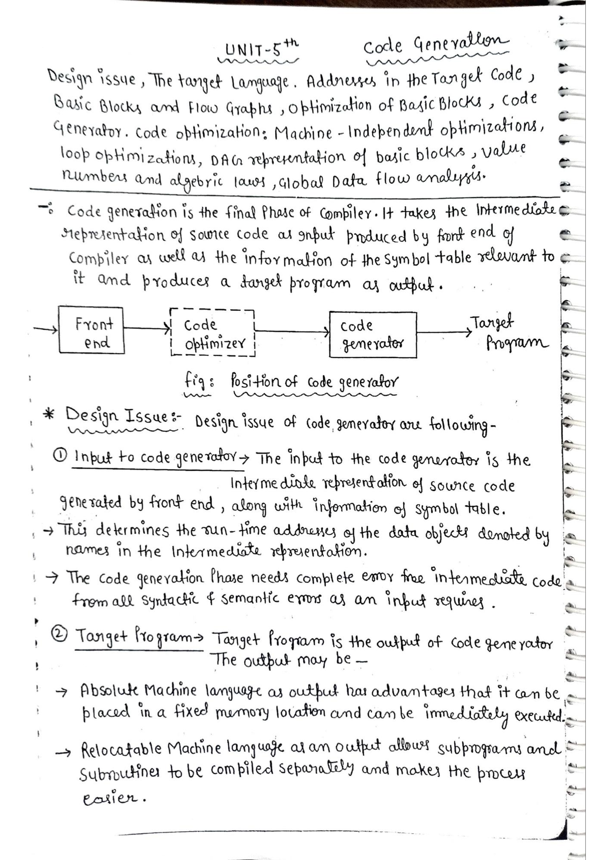 CD Unit 5 - Code Generation and Optimization Techniques - Studocu