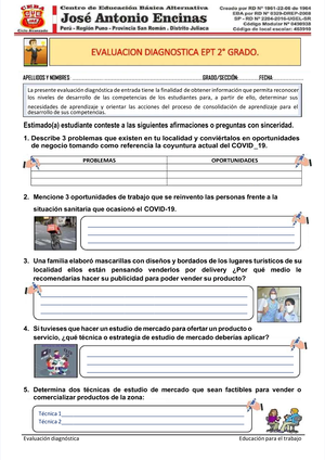 PLAN Anual EPT 1° SEC 2024 - PLANIFICACIÓN CURRICULAR ANUAL DE EPT 2024 I. DATOS INFORMATIVOS: 1 ...