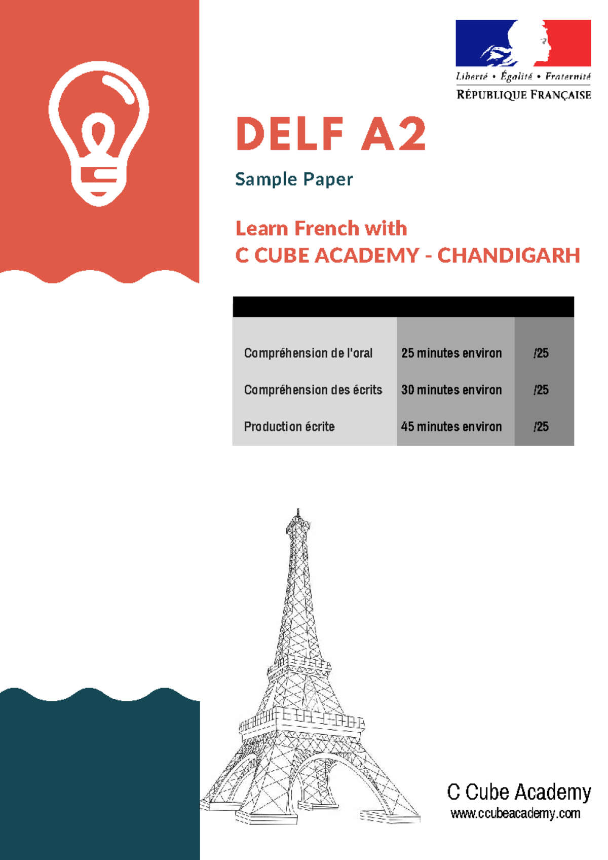 DELF A2 Sample Exam Paper - C CUBE Academy Chandigarh - Studocu