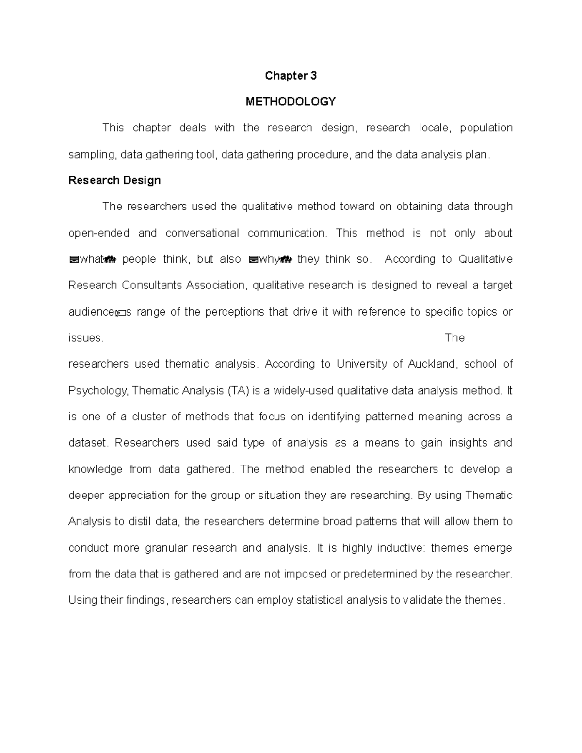 Chapter 3: Methodology - Research Design & Data Gathering Process - Studocu