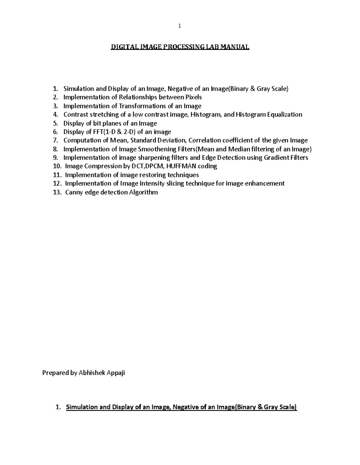 DIP Lab Manual - Essential Techniques in Digital Image Processing - Studocu