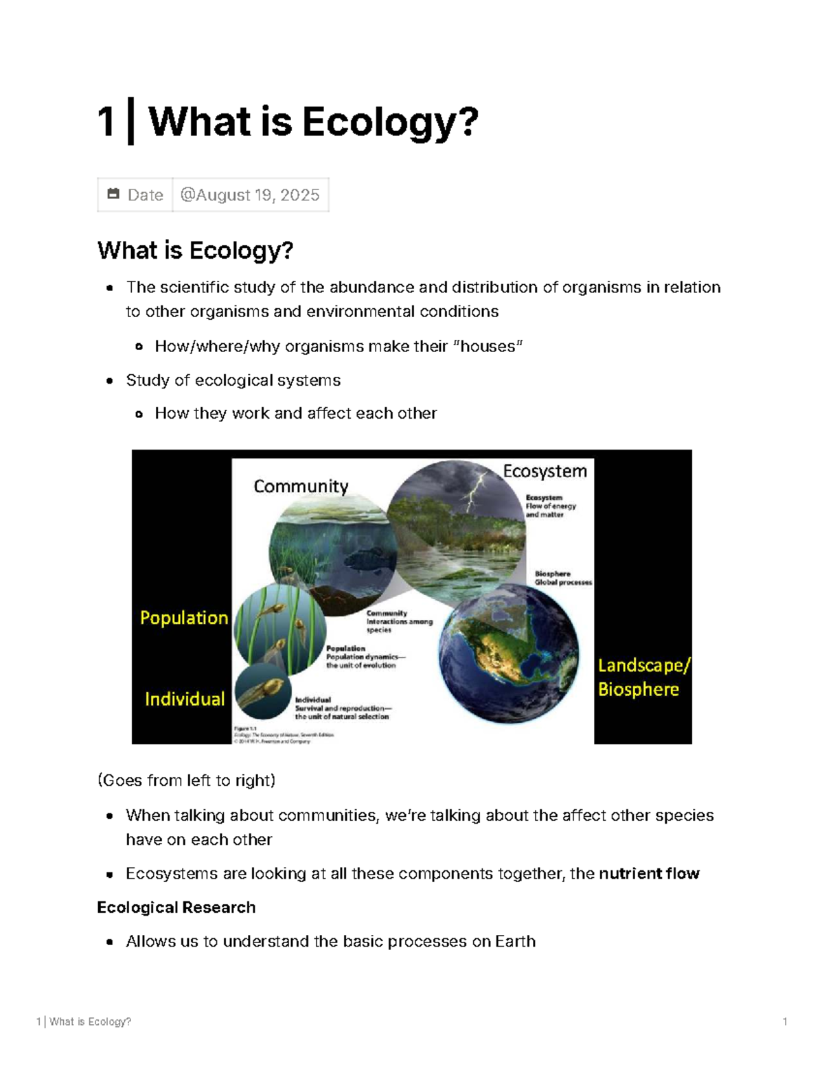 Ecology Overview: Understanding Organisms & Their Interactions - Studocu