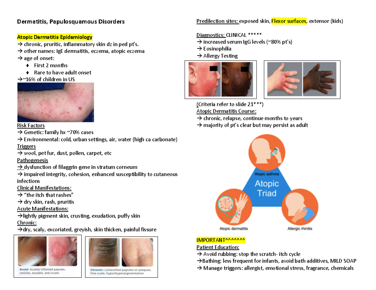 Atopic Dermatitis Patient Info