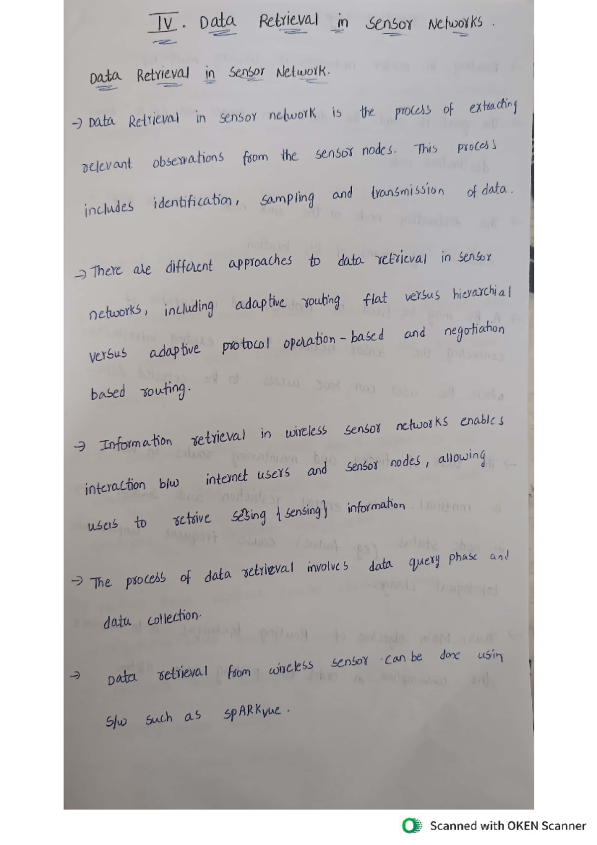 ASN - Data Retrieval Techniques in Sensor Networks - Studocu