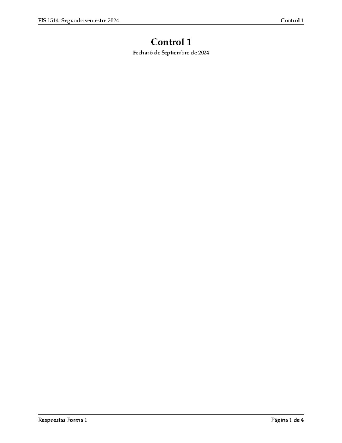 Pauta control 1 modulo 3 2do sem 2024 - Control Fecha: 6 de Septiembre de Una partícula, - Studocu