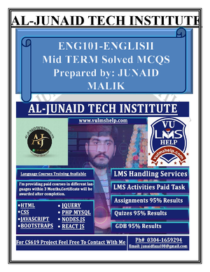 English comp - ENG 101 - VU - Studocu