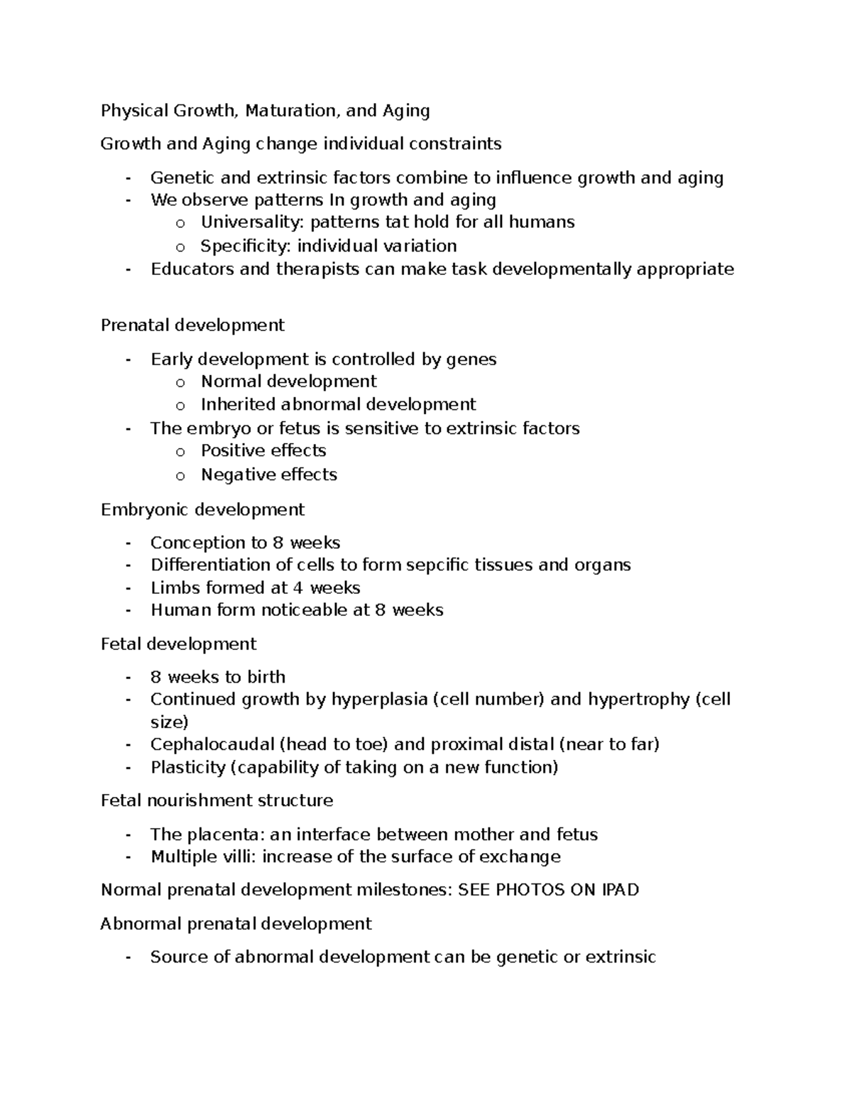 Physical growth and aging copy - Physical Growth, Maturation, and Aging ...