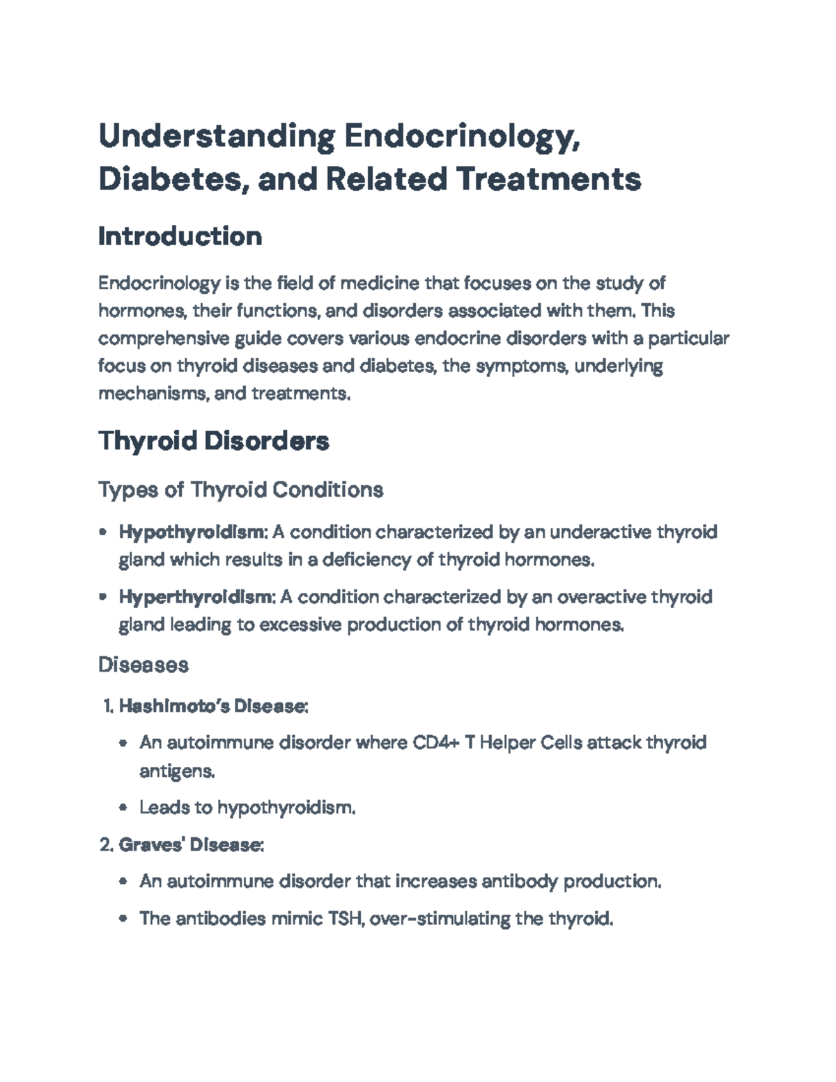 Endocrinology: Thyroid Disorders and Diabetes Treatments Guide ...