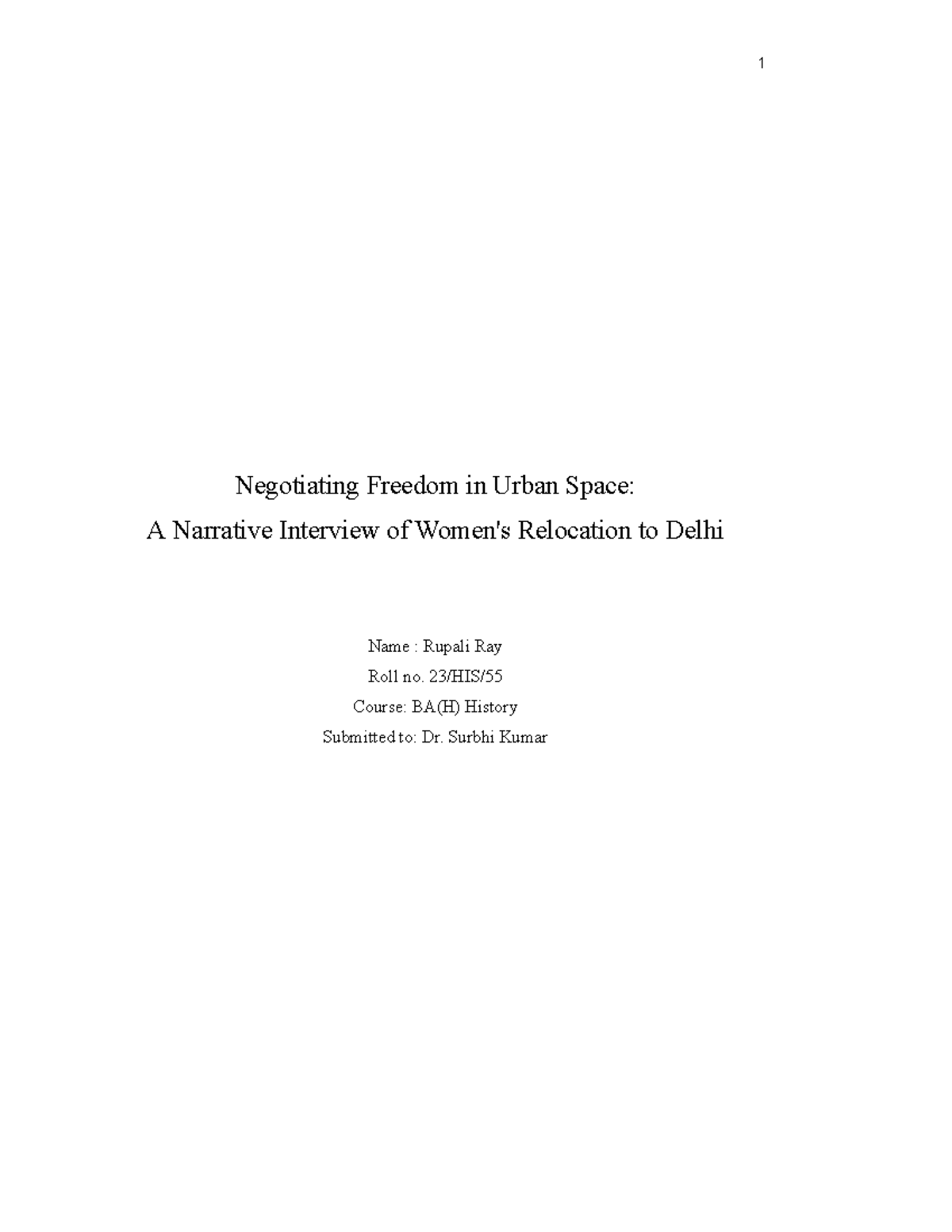 Negotiating Freedom: A Narrative Study of Female Student Migration to ...