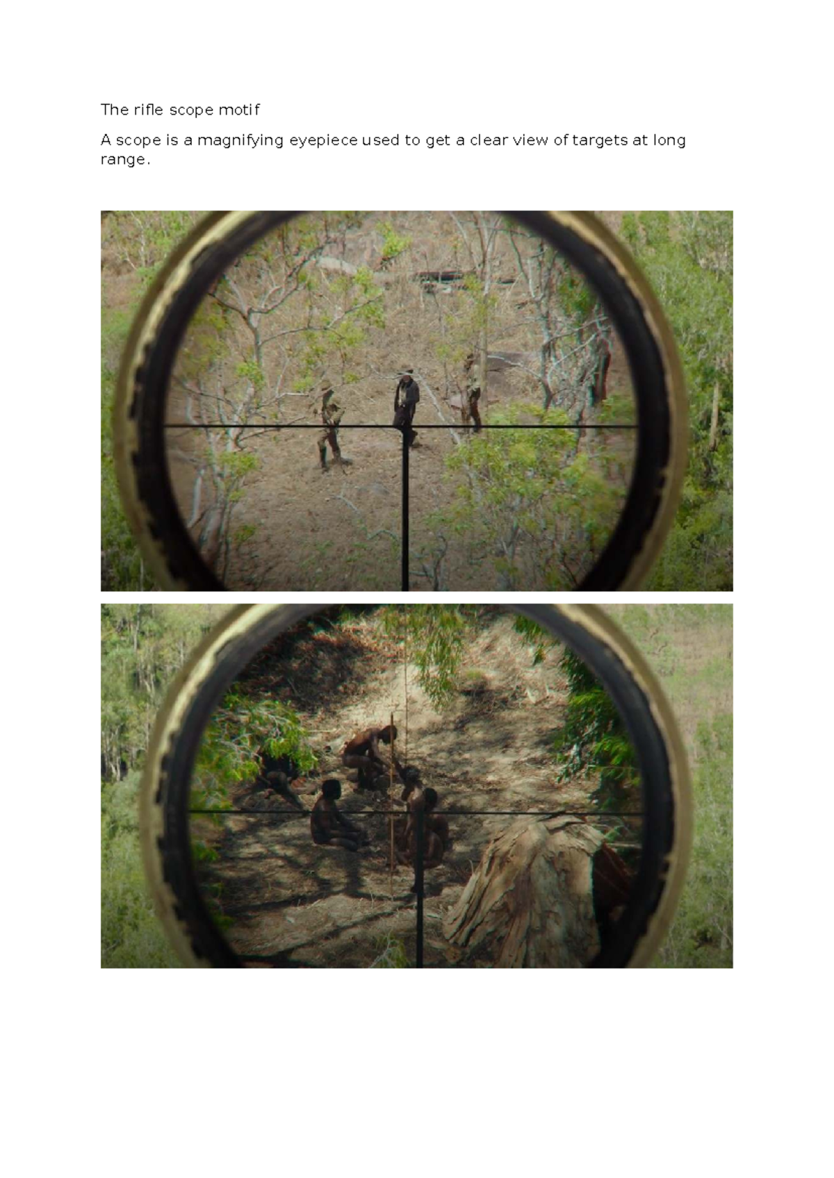 Rifle Scope Motif Analysis: Understanding Long-Range Targeting - Studocu