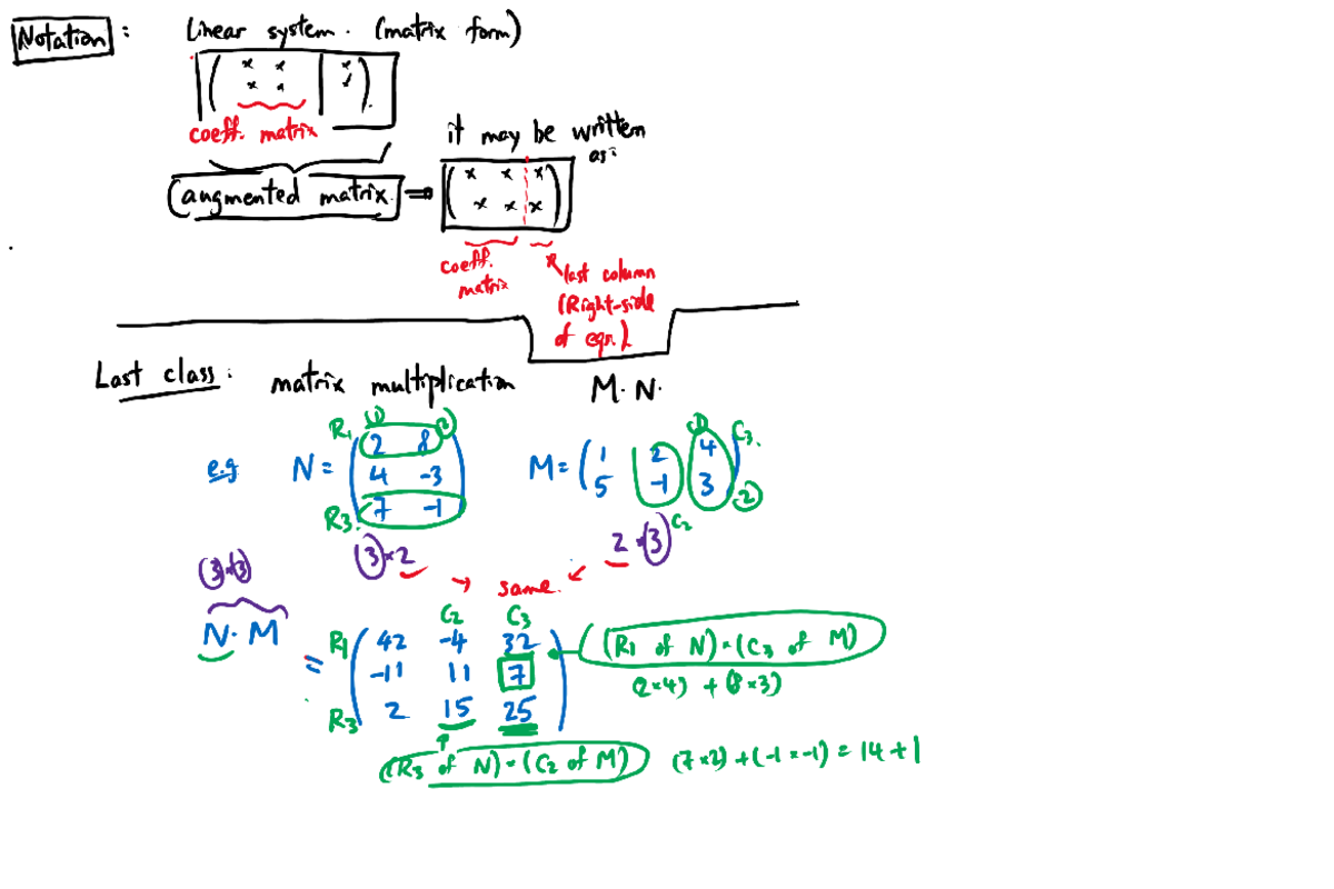 Math 140 Section 51 Week 2 Lecture 2: Linear Systems & Matrices - Studocu