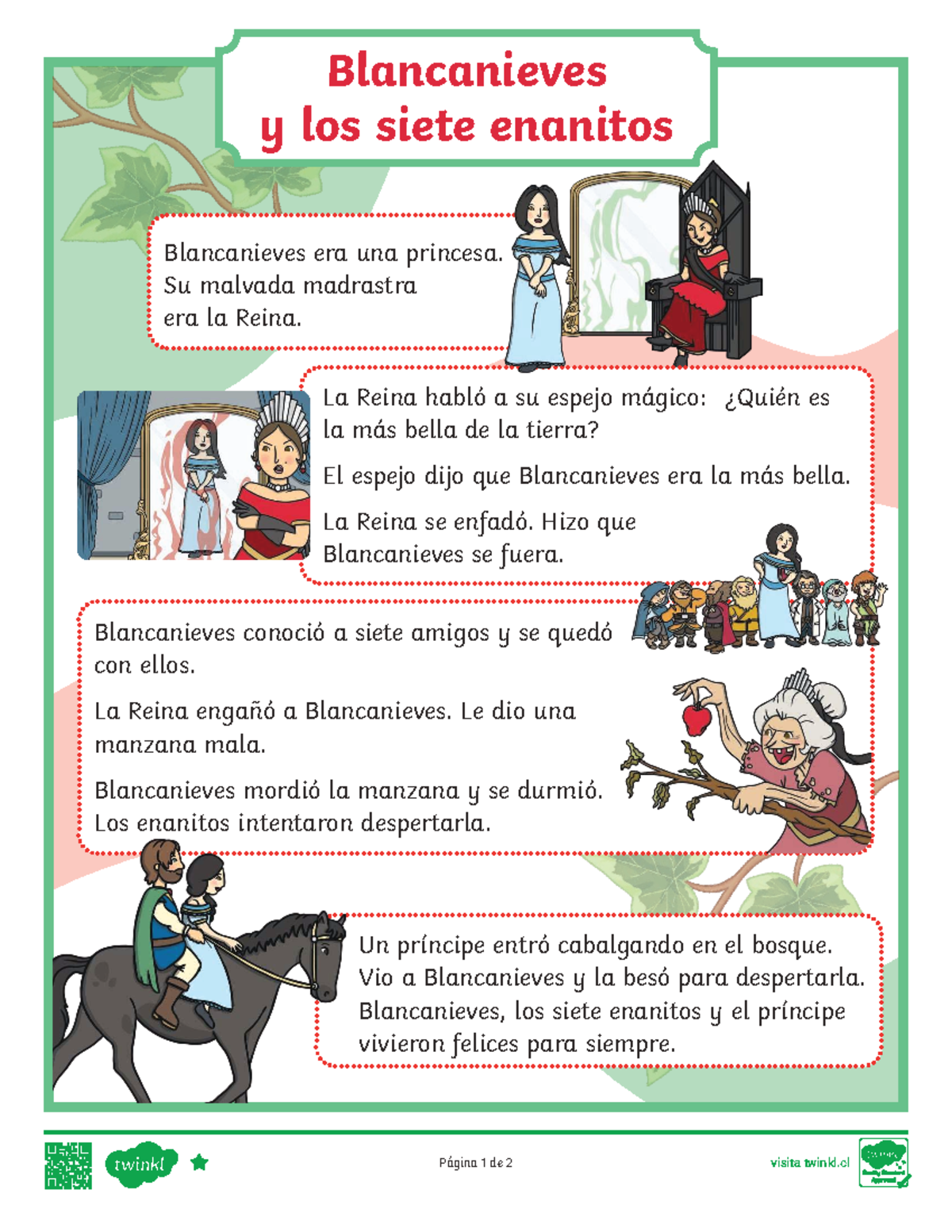 Cl-l-1700452717-comprension-lectora-blancanieves-diferenciada ver 3 - Blancanieves y los siete ...