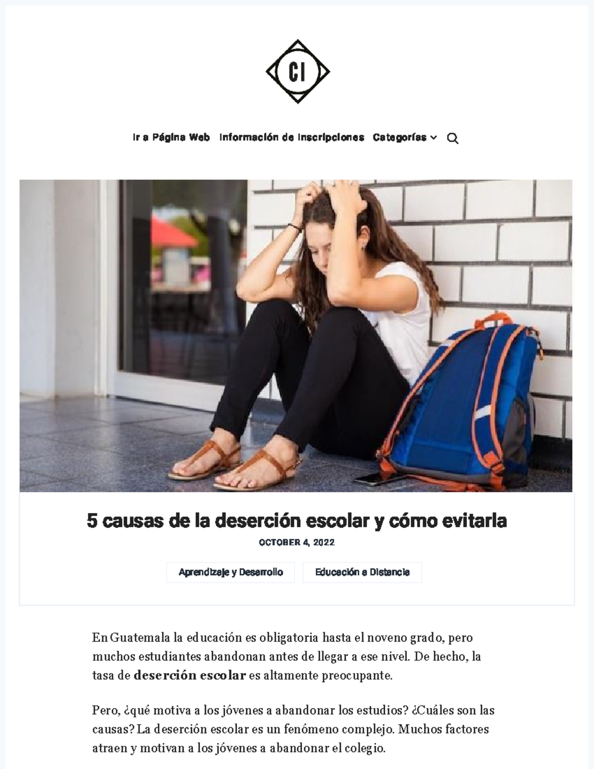 5 Causas de Deserción Escolar y Estrategias para Prevenirla en ...