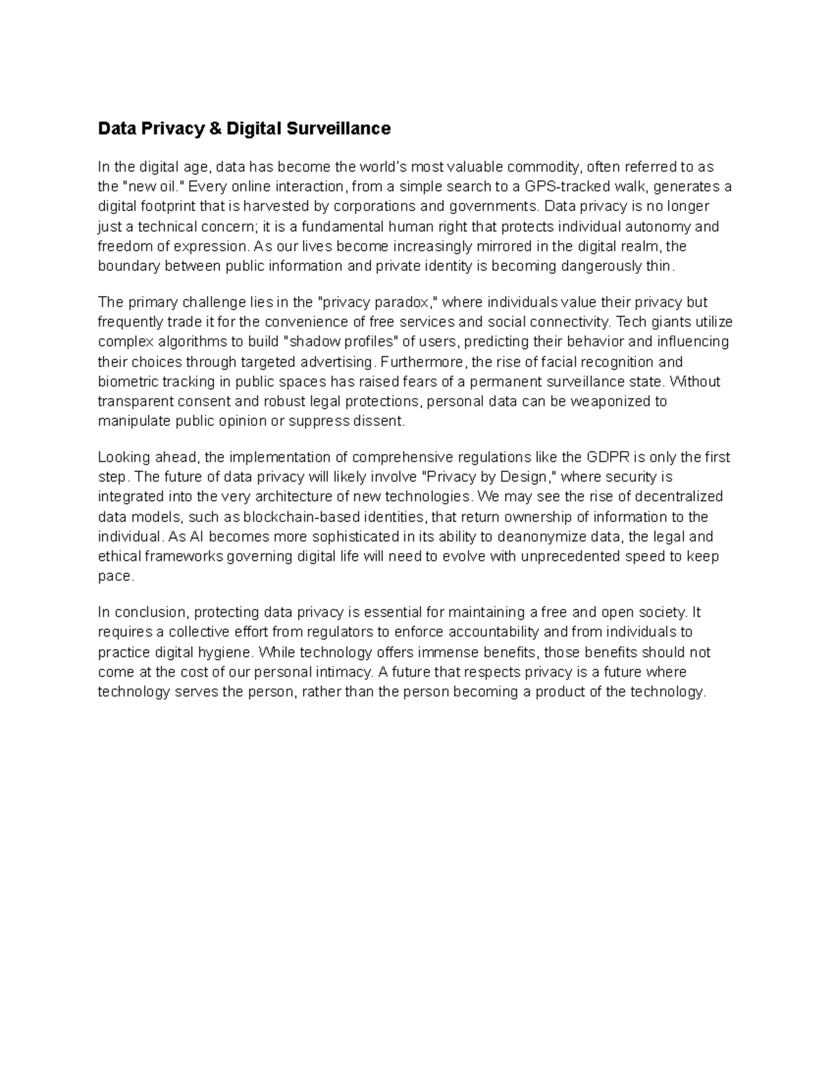 Data Privacy & Digital Surveillance: Challenges in the Digital Age ...