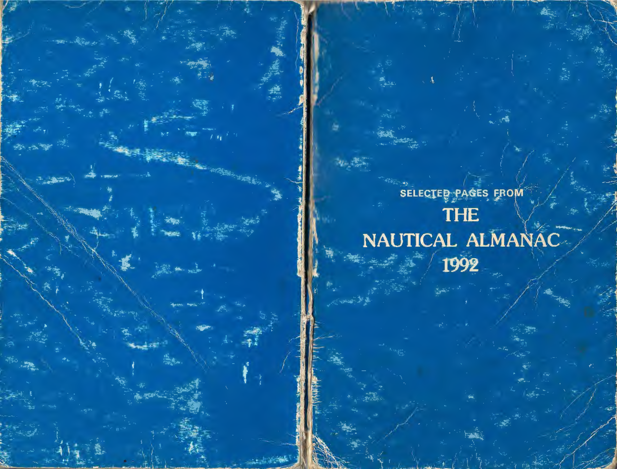 Nautical Almanac 1992: Star and Planet Observations - Studocu