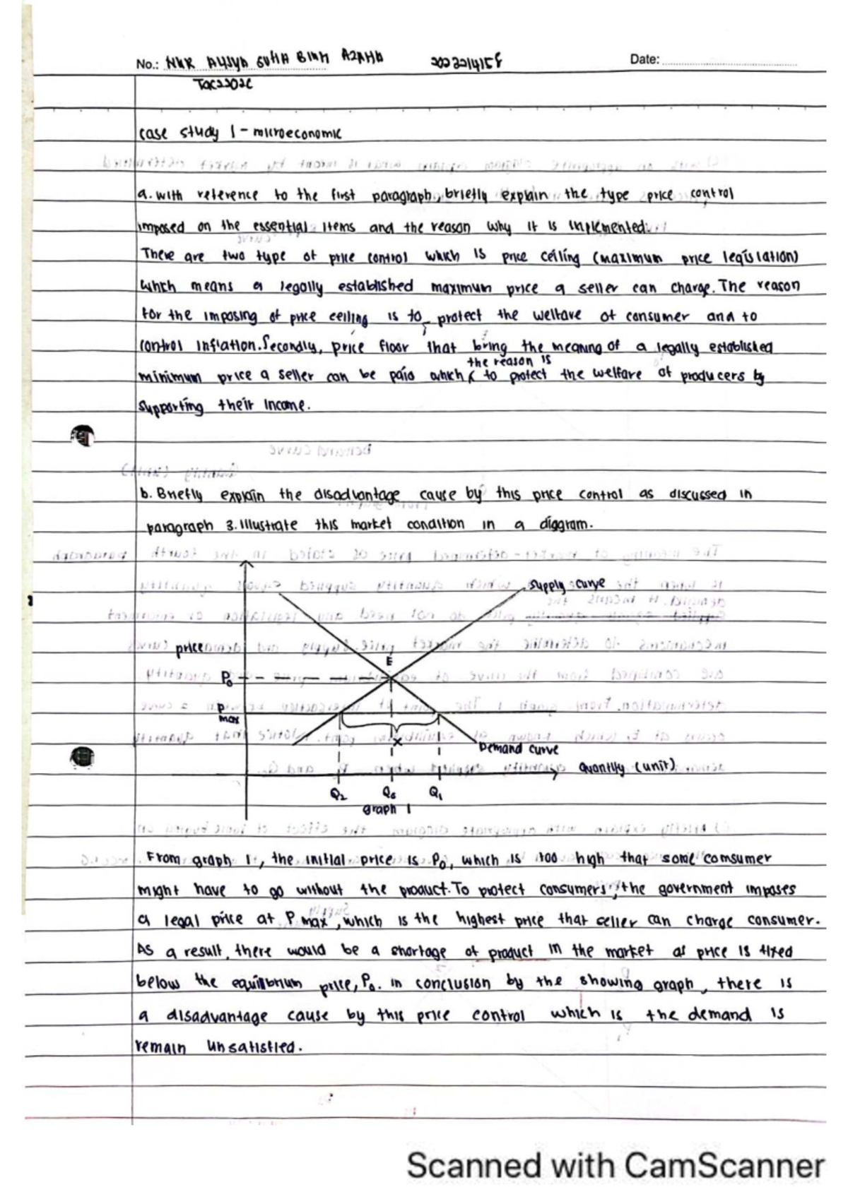 Case Study 1: Price Controls in Microeconomics (NUR Tac2302C) - Studocu
