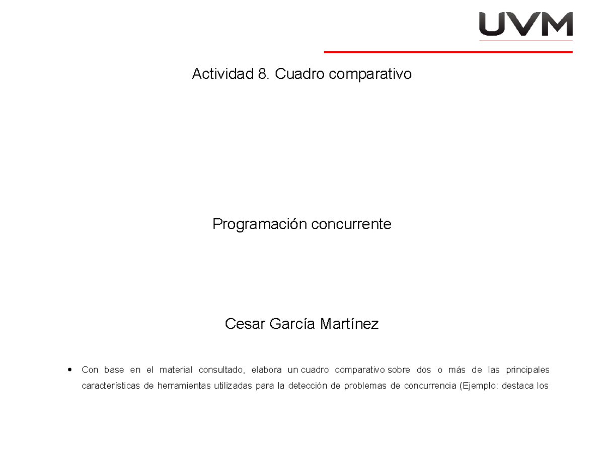 Actividad 8: Comparativa de Herramientas en Programación Concurrente ...