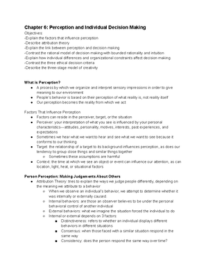 CHAP 5 Quiz Organizational Behavior - Chapter 5 Read chapter 5 (“Personality and Values”) in ...