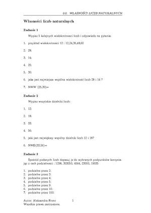 Ułamki dziesiętne - Klasa 5. Ułamki dziesiętne - Studocu