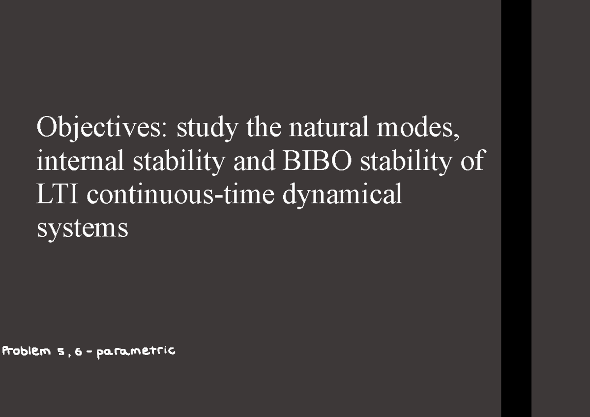 Lab 2 - Automatic Control: Stability & Natural Modes Analysis - Studocu