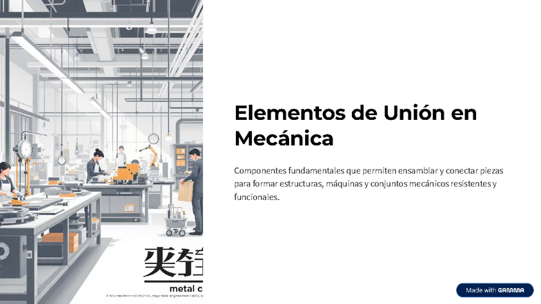 Elementos de Unión en Mecánica: Tipos y Aplicaciones Clave - Studocu