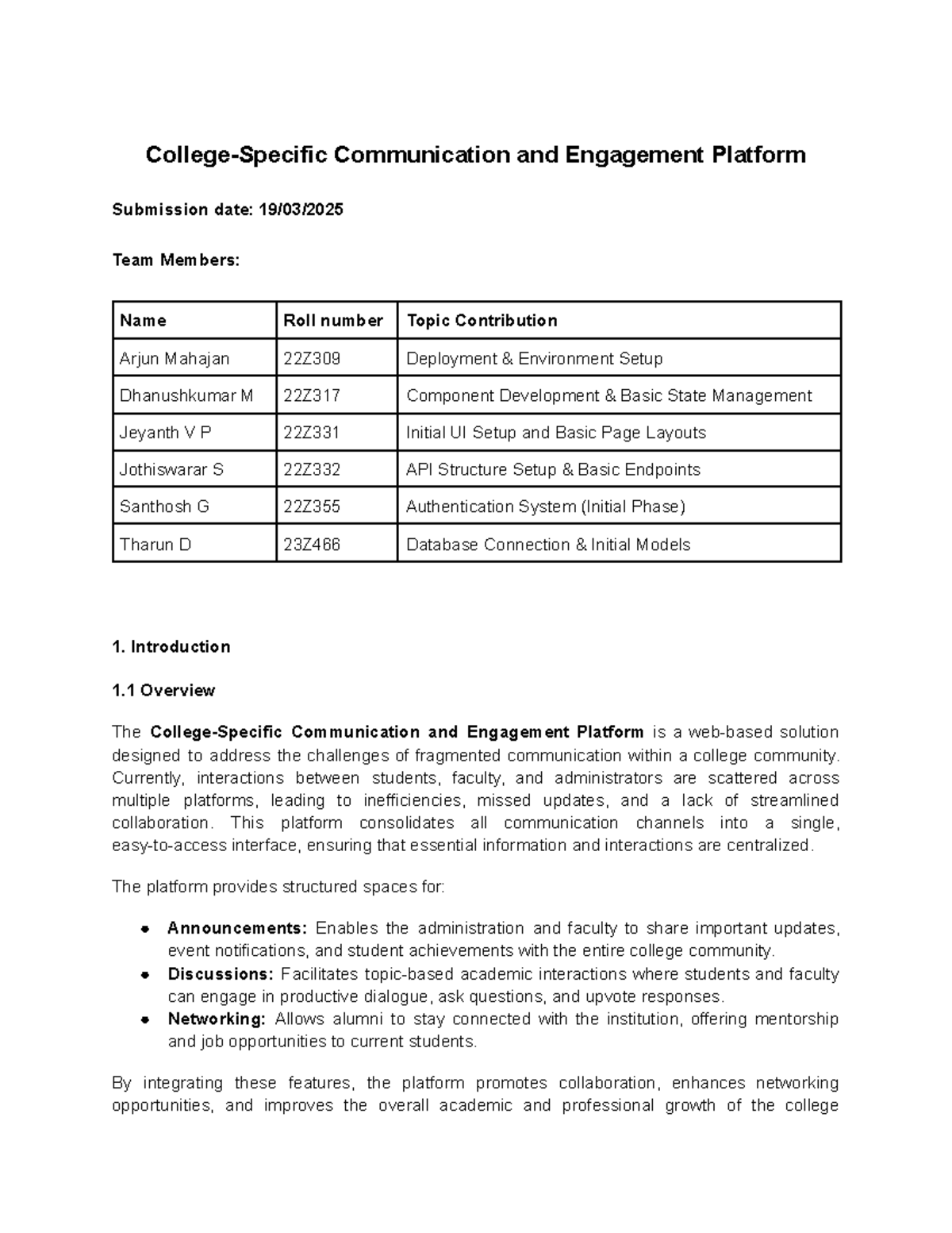 Campus Connect Project Report: Communication & Engagement Platform ...