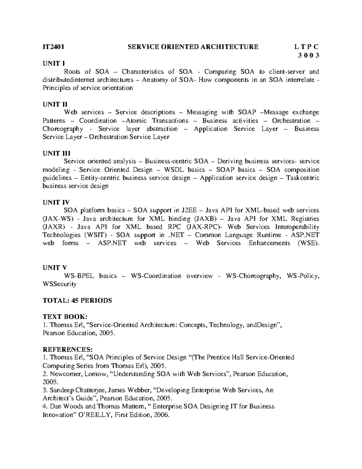 IT2401 Service Oriented Architecture: Comprehensive Unit Notes - Studocu