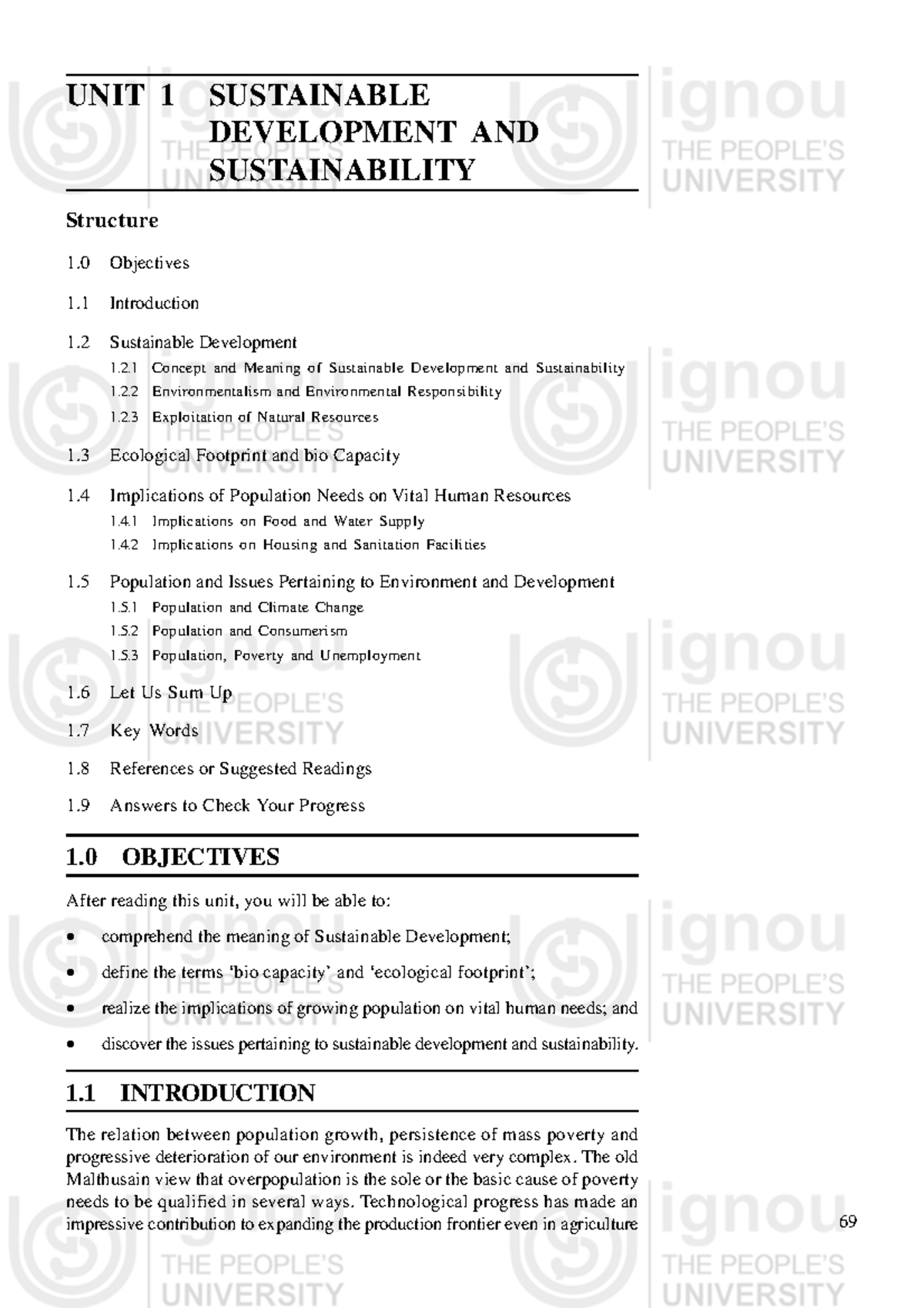 Unit-1 - Ngo - 69 UNIT 1 SUSTAINABLE DEVELOPMENT AND SUSTAINABILITY ...