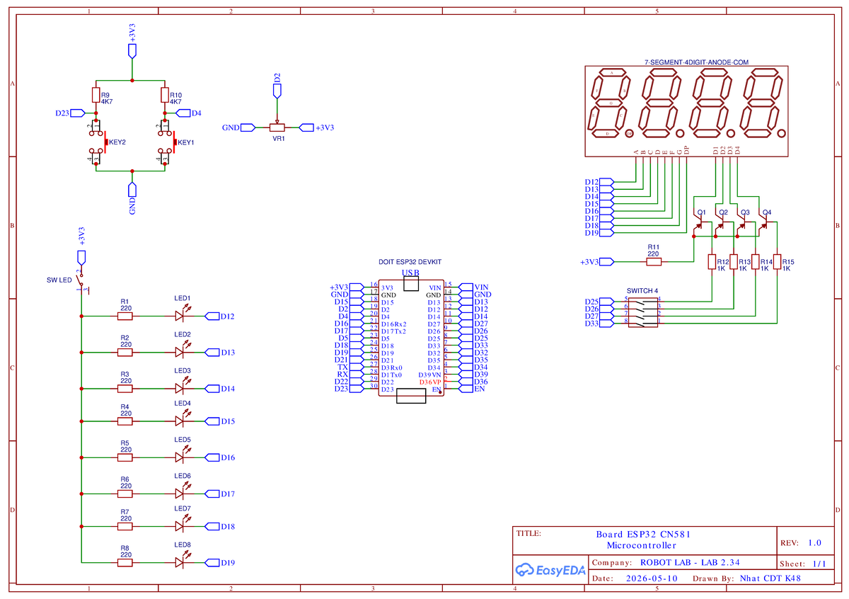 Schematic Diagram for ESP32 CN581 Board - LAB 2.34 - Studocu
