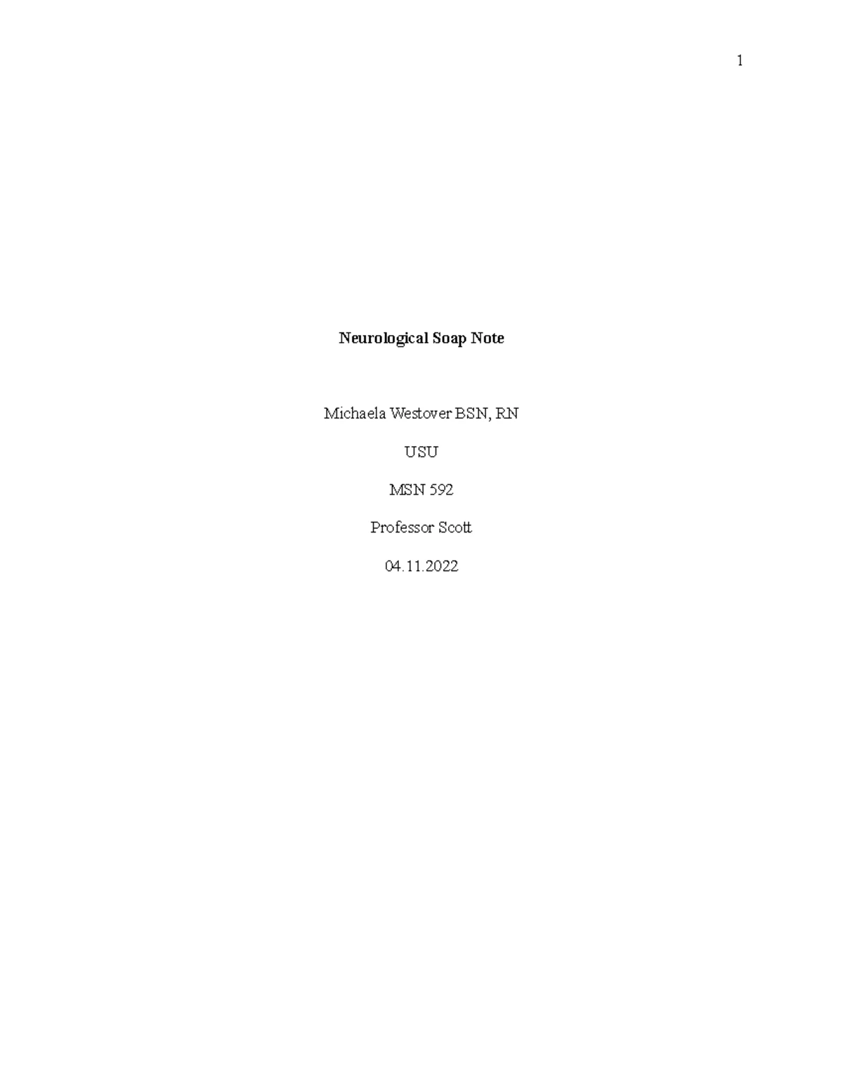 Cardiac SOAP note - SOAP note - Cardiovascular SOAP Note Michaela ...