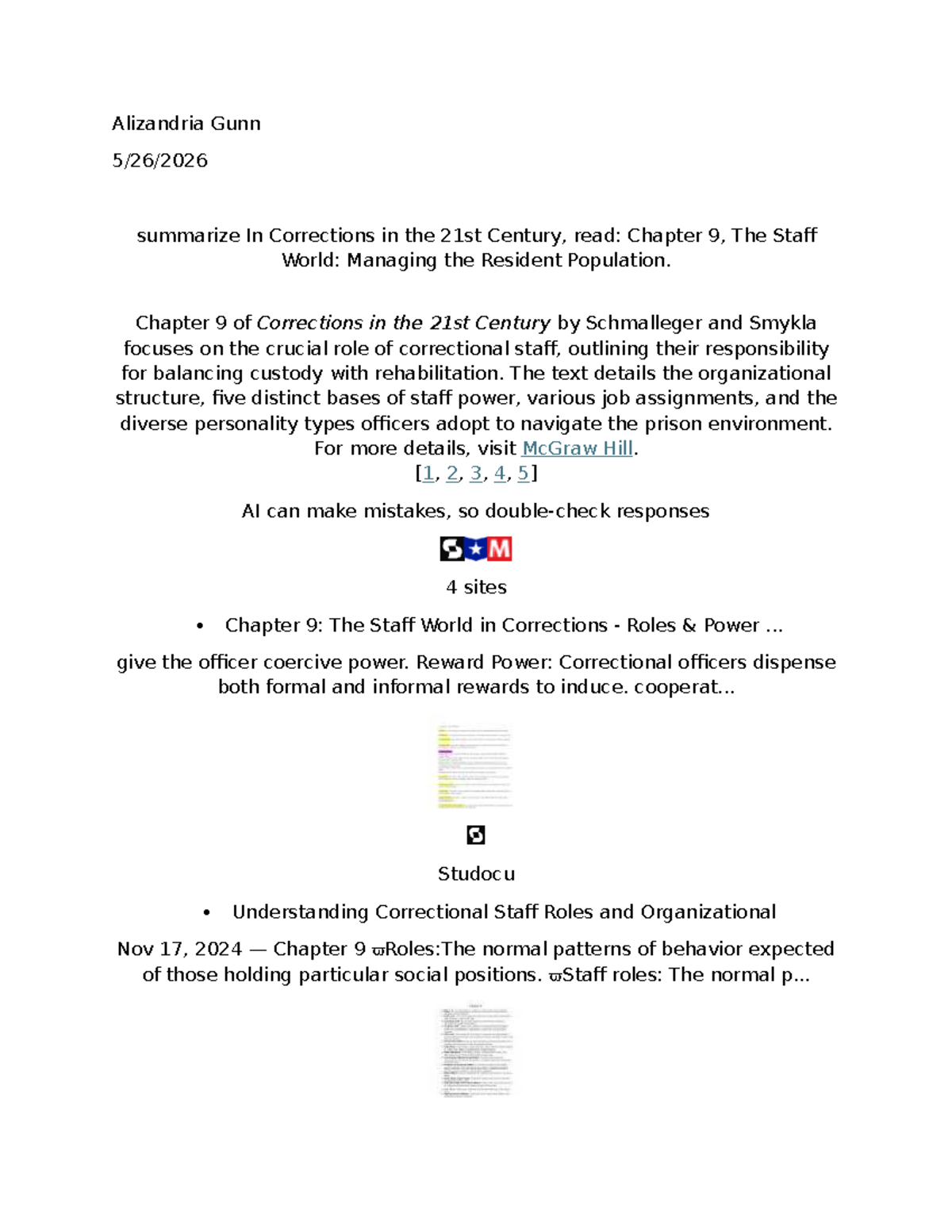 Corrections 526: Chapter 9 Summary - Managing Staff and Inmate Dynamics ...