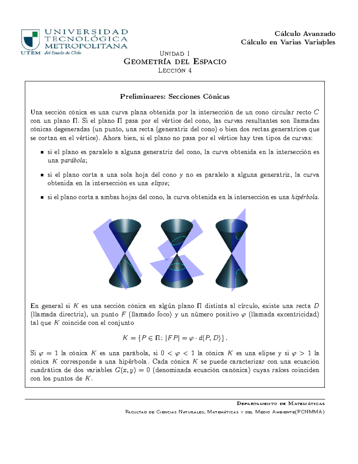 Lección 04: Superficies en el Espacio - Cálculo Avanzado - Studocu