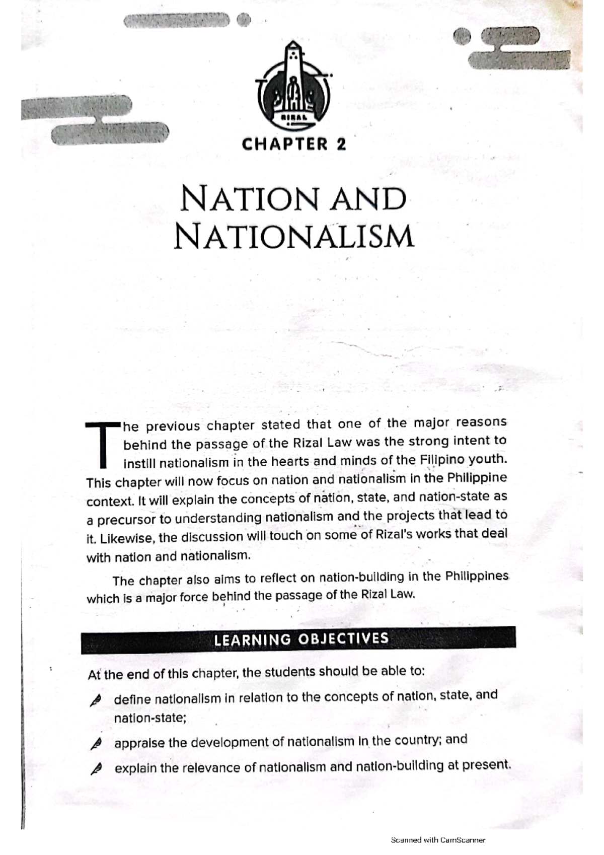 Chapter 2-Nation and Nationalism - Life and Works of Rizal - Studocu