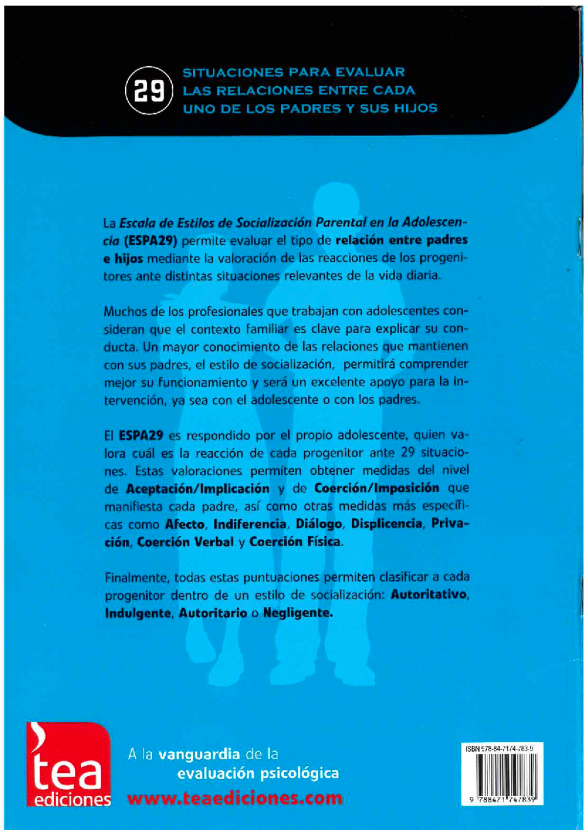 Manual de la Escala de Estilos de Socialización Parental (ESPA 29 ...