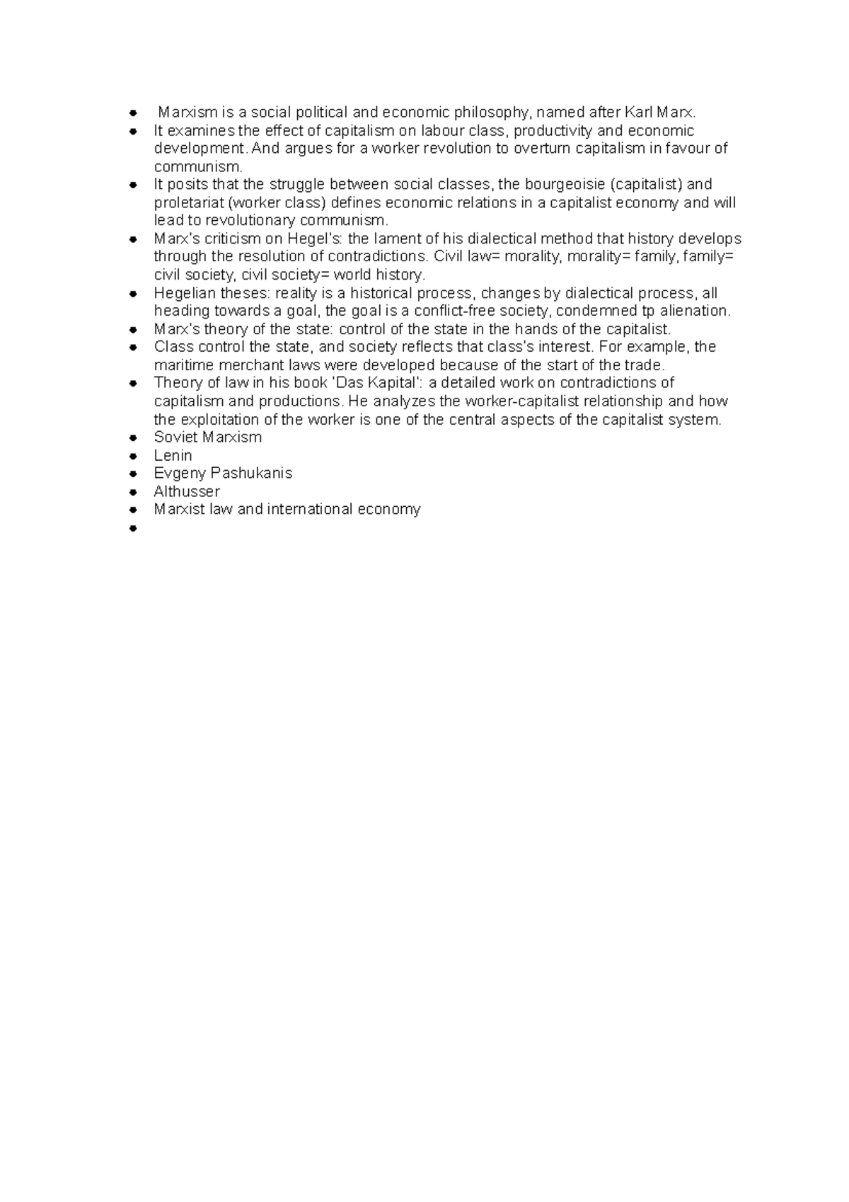 Marxism lecture pointers for to memorize - Marxism is a social ...