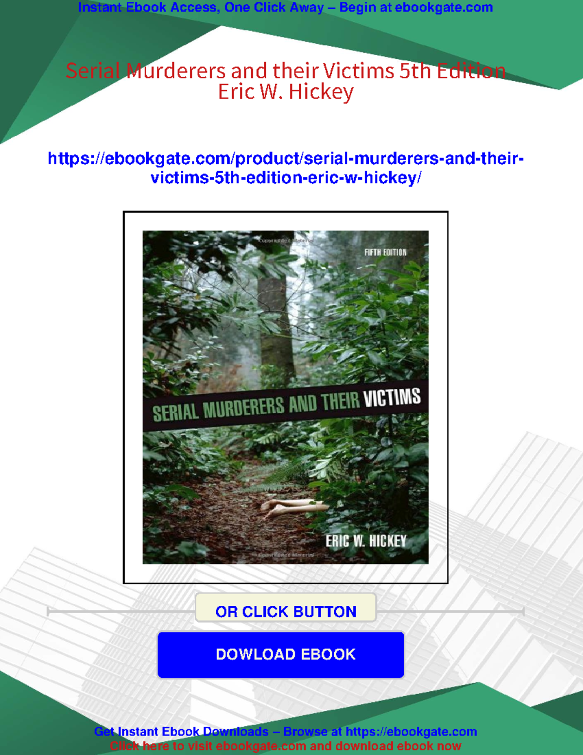 54247 - Serial Murderers and Their Victims, 5th Edition by Eric W ...