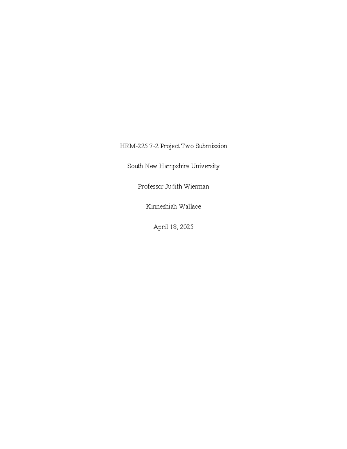 HRM-225 7-2 Project Two: FLSA Compliance & Employee Pay Analysis - Studocu