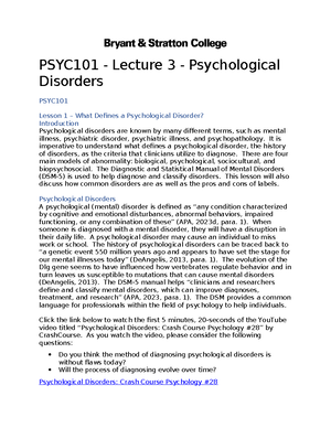 [Solved] identify how psychological disorders affects individuals in ...