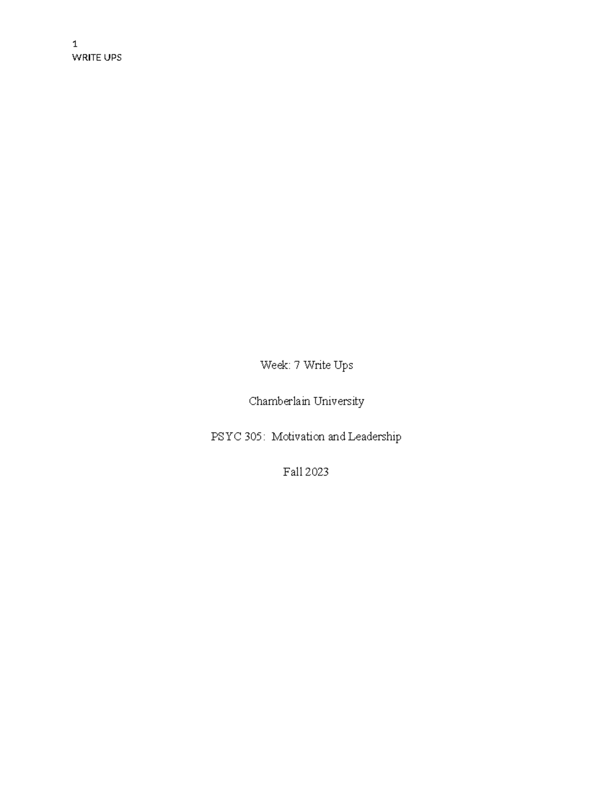 Week7 Write Upspaper help - WRITE UPS Week: 7 Write Ups Chamberlain ...