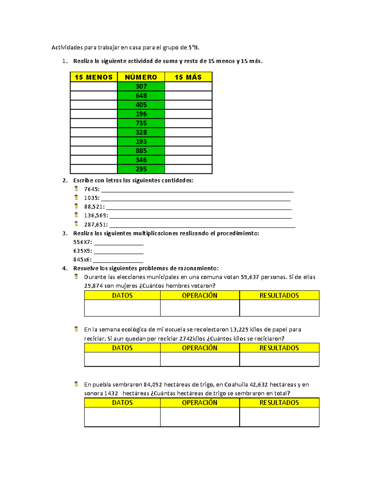 Actividades de Matemáticas y Lectura para 1° Grado - 2025 - Studocu