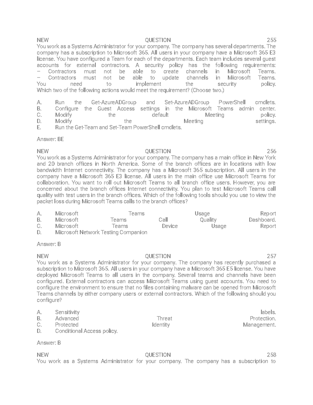 MS-700 - Microsoft Teams Security & Configuration Exam Questions - Studocu